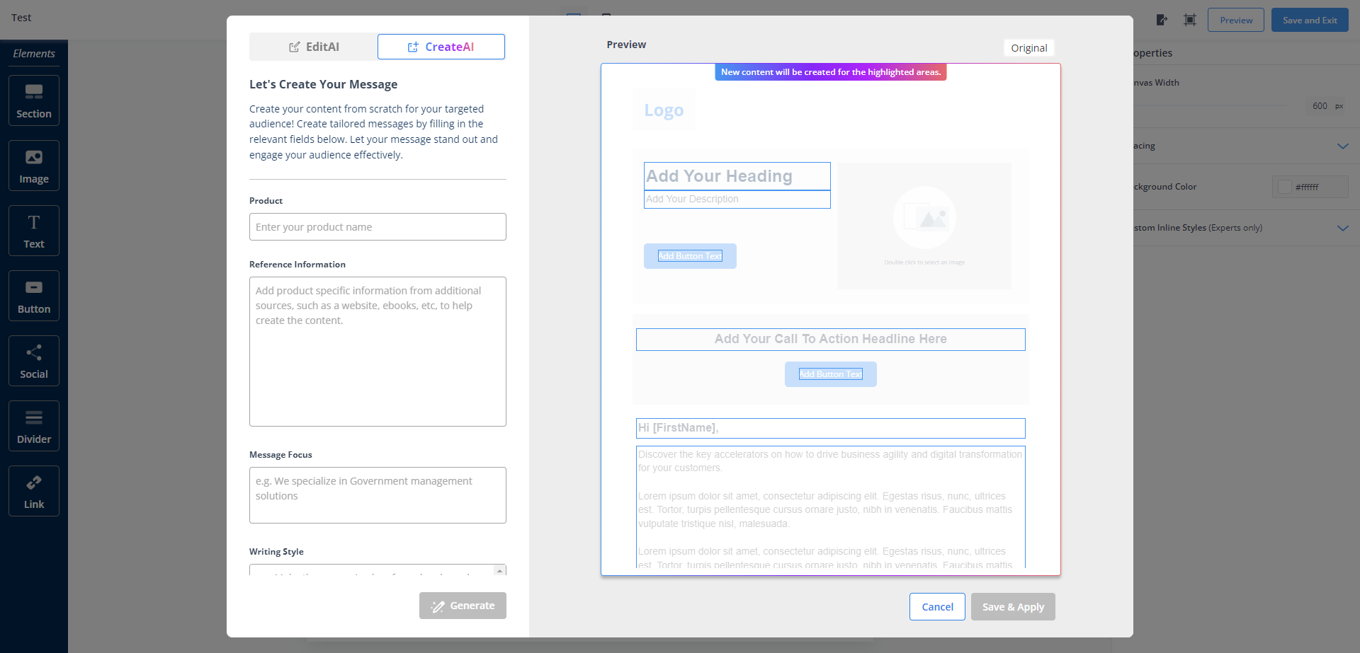StructuredWeb ChannelGPT's CreateAI